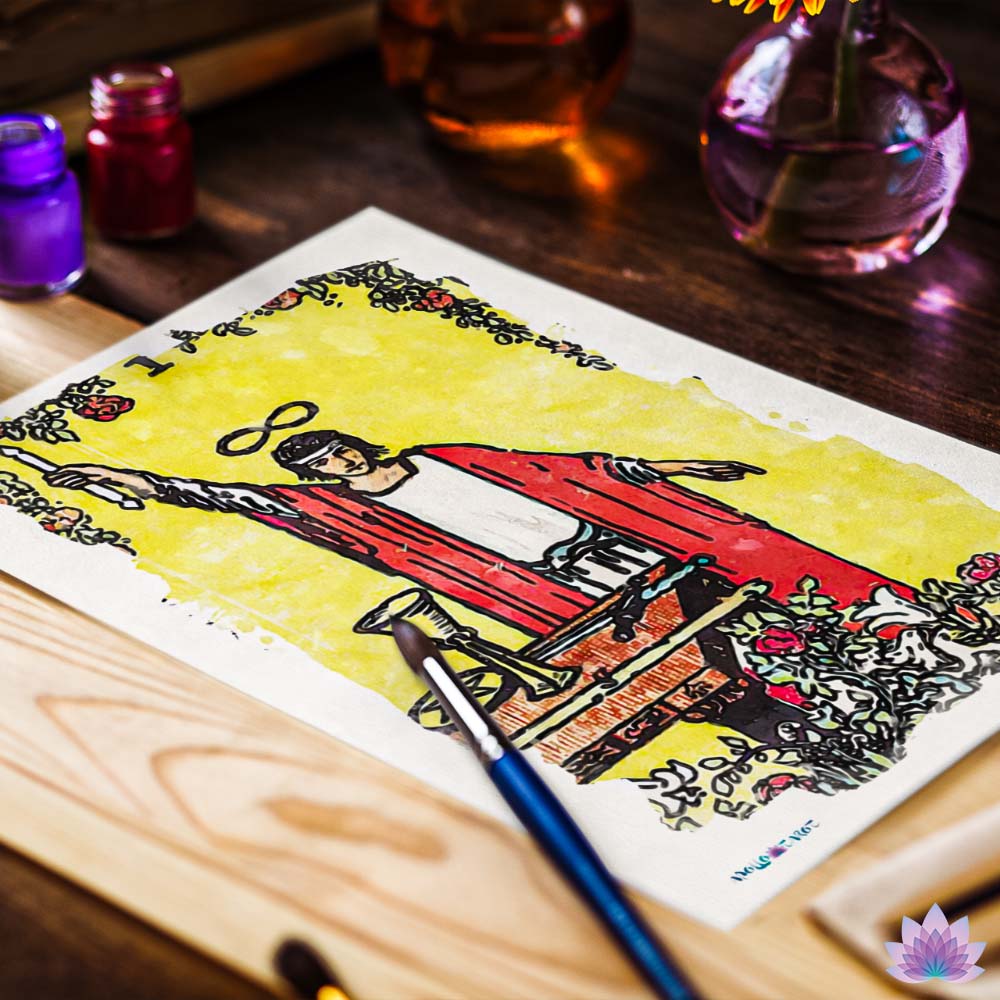 Watercolor The Magician Tarot Card Poster | Apollo Tarot